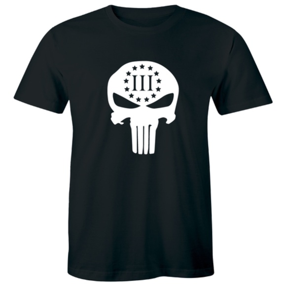 Half It | Shirts | 3 Percenter Skull Gun Rights 3 Percent Tshirt | Poshmark